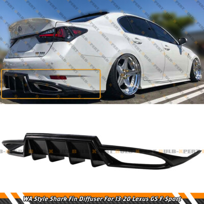 For 2013-2020 Lexus GS300 GS350 F Sport WA Style Shark Fin Rear Bumper ...