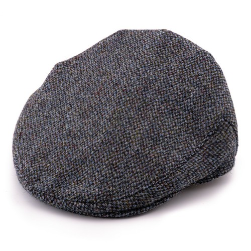 British Made Genuine 100% Wool Harris Tweed Flat Cap Scottish Bunnet ...