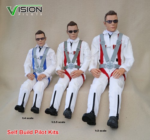 RC 1:4 scale Pilot figure kit, DIY build for gliders, civilian aircraft ...