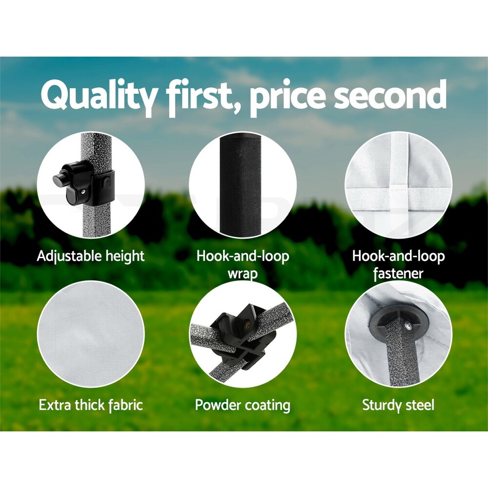 Instahut Gazebo Pop Up Marquee 3x6 Folding Tent Wedding Gazebos Camping ...