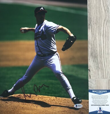MAD DOG GREG MADDUX SIGNED ATLANTA BRAVES 11X14 PHOTO HOF BECKETT BAS ...