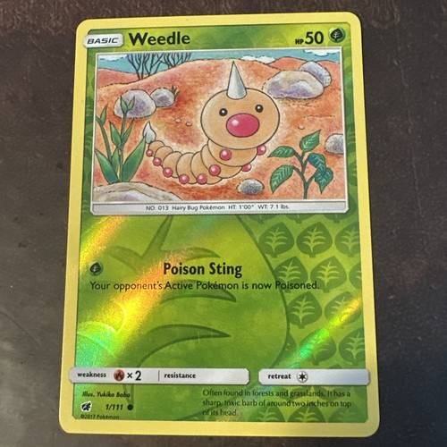 Weedle 1/111 Sm-Crimson Invasion Reverse Holo | eBay