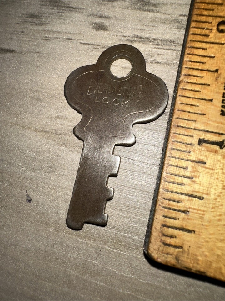 Antique Flat Skeleton Key Everlasting Lock #T6654 | eBay UK