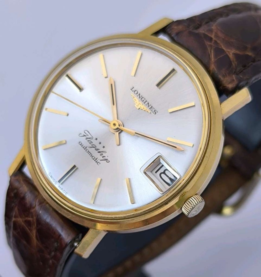 Year 1966. Vintage 18k Longines Flagship, Rare Screw Back Case | eBay UK