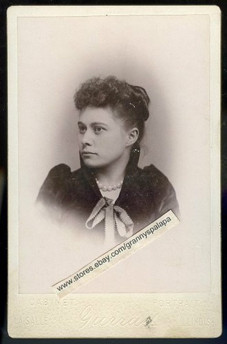 Cabinet Photo-LaSalle Illinois-Young Lady-Miss Elfie Bloomfield-Gurrad ...