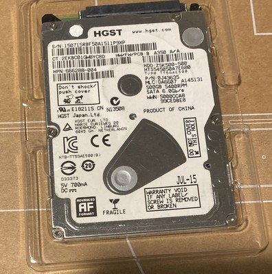 HGST 500GB Internal 5400RPM 2.5" HDD 829686002135 | eBay