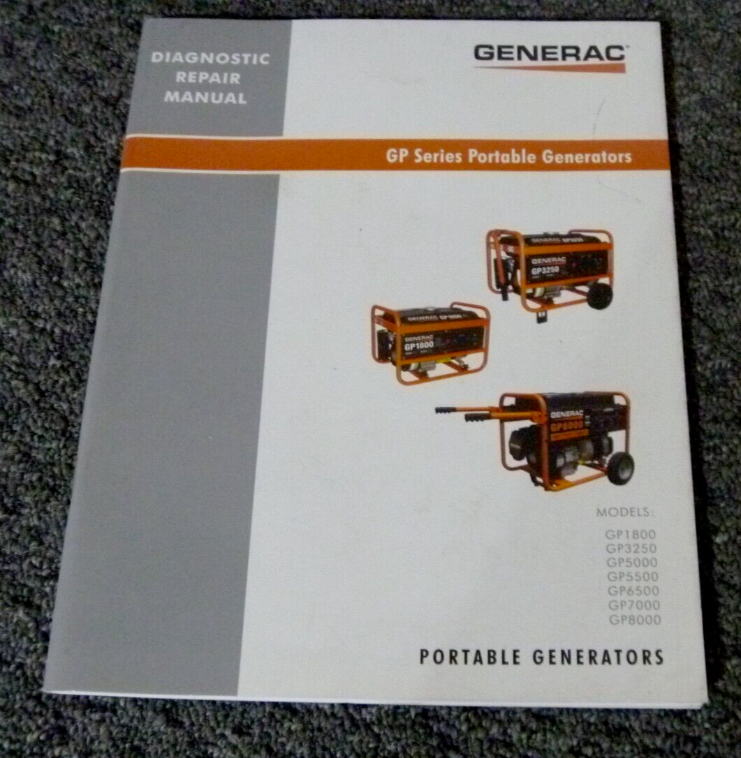 Generac GP Series GP6500 Portable Generator Diagnostic Service Repair ...