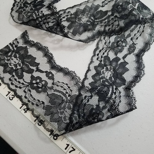 3 inch black flat lace sold by the yard | eBay