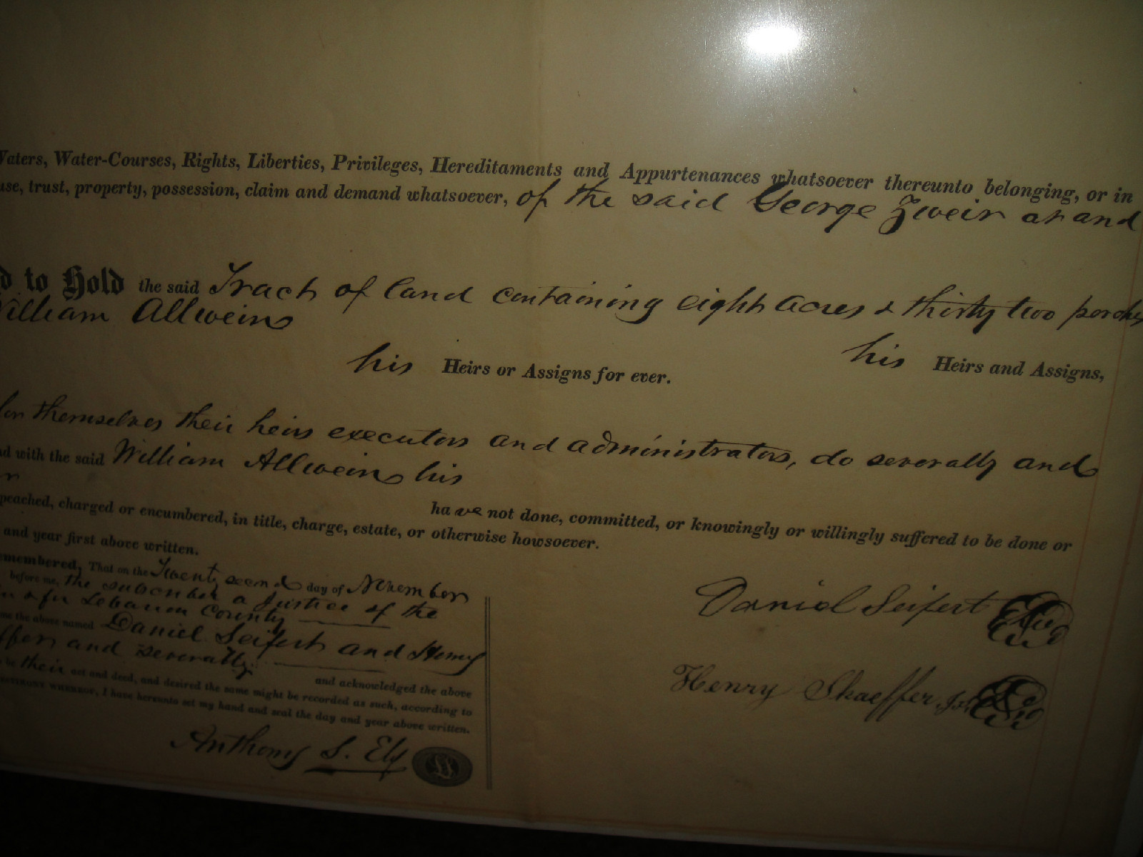 Antique Pennsylvania Deed 2 Land Deeds 1800's North Lebanon Township ...