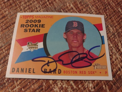 Daniel Bard Autographed 2009 Topps Heritage Signed Card #550 Boston Red ...