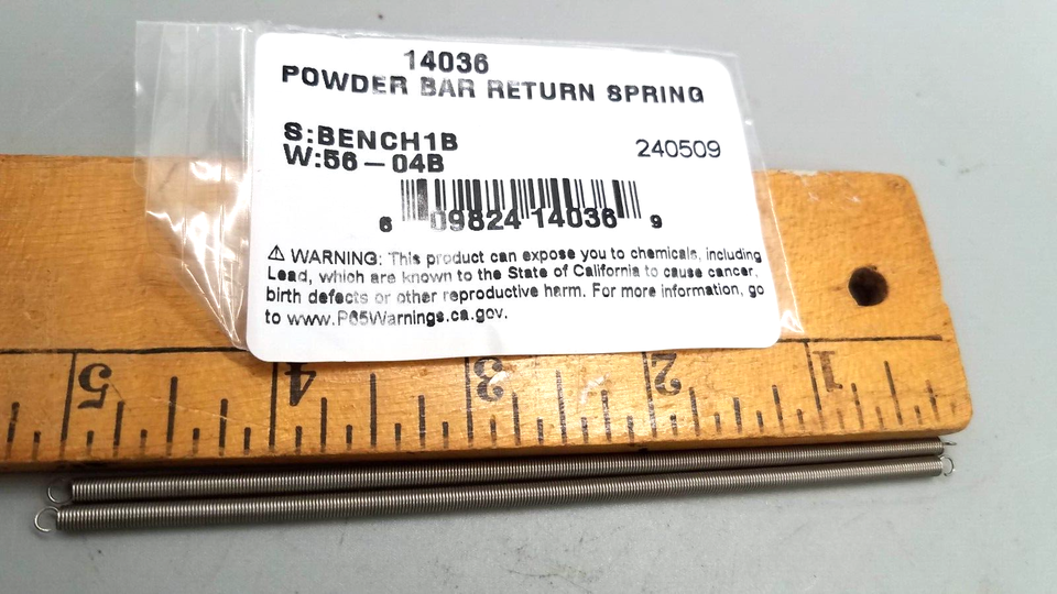 Dillon Precision NEW OEM 2x Powder Bar Return Springs (TWO) RL550 650 ...