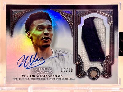 2023 Topps Dynasty Victor Wembanyama Patch Auto Relic 10/10 First Pitch ...
