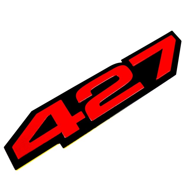 427 Aluminum Emblem Badge Decal Red & Black for Chevy Corvette Z06-C6 ...