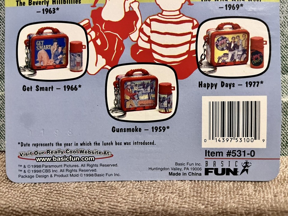 1998 Basic Fun Lunch Box Keychain The Beverly Hillbillies Thermos ...