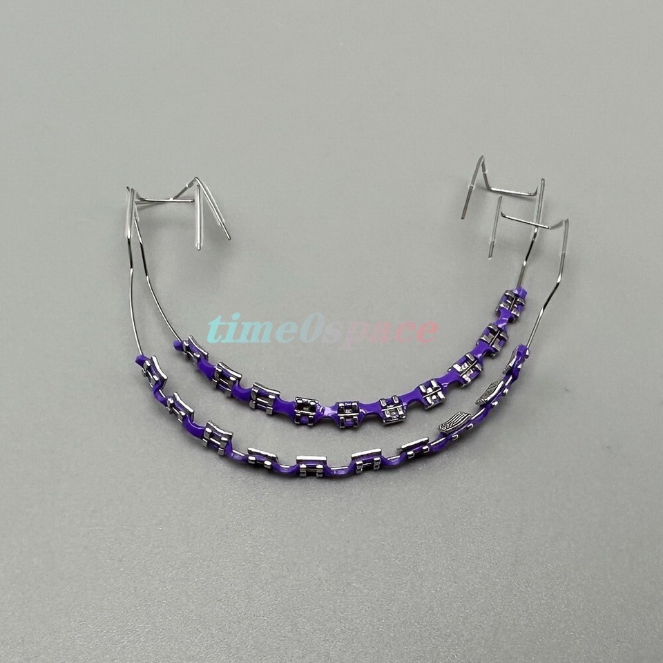 Temporary Tooth Decoration with Metal Bracket Orthodontic Power Chains ...