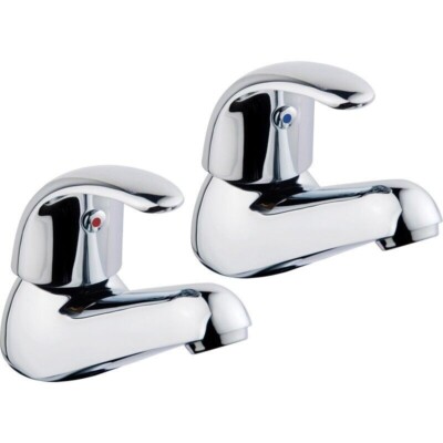 Contour Basin Pillar Taps - Bathstore | RRP: £129 | eBay UK