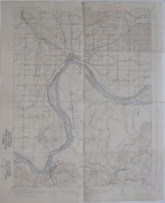 Original 1917 Topo Map UNIONTOWN Kentucky MOUNT VERNON Indiana Ohio ...