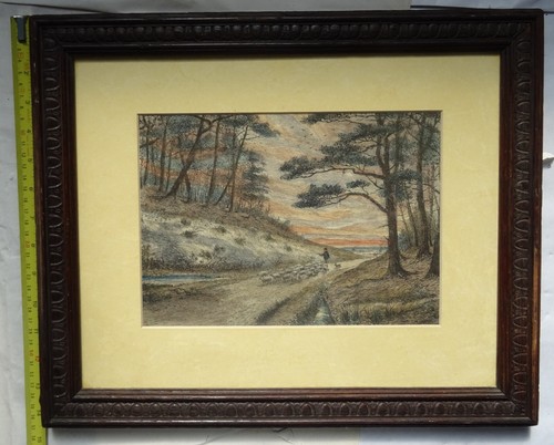 VTG Framed Print, A Lane Near the New Forrest, WW Burgess, Shepherd ...