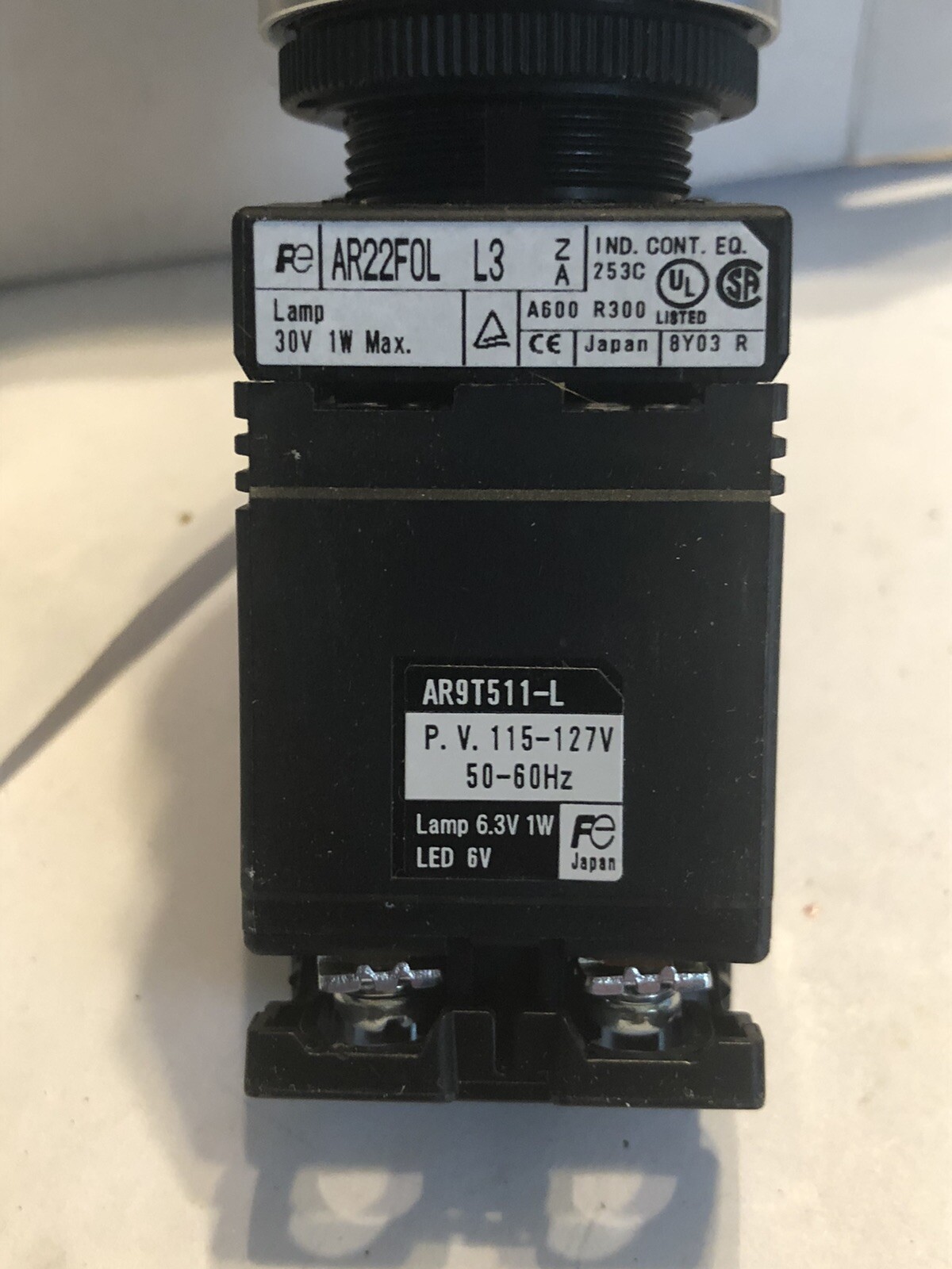 Fuji Electric AR22F0L Series E3 White Push Button 30v 10 Amp for sale ...