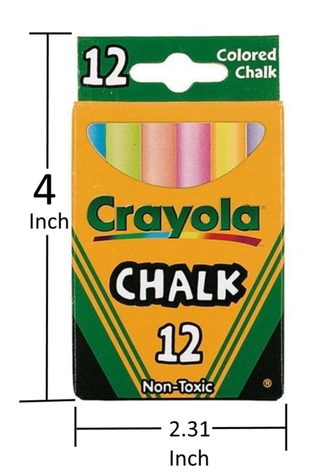 Crayola Chalk, Assorted Colors 12 Count Draws Write Smooth Clean lines ...