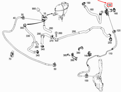 Mercedes-Benz E W212 Wärmetauscher-Zulaufschlauch A2128304796, neues ...
