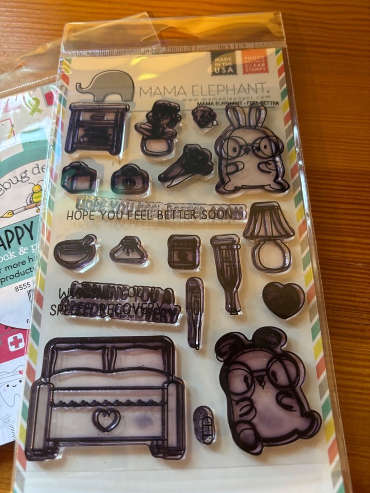 Mama Elephant and Doodlebug Design FEEL BETTER Stamps, Dies, Paper ...