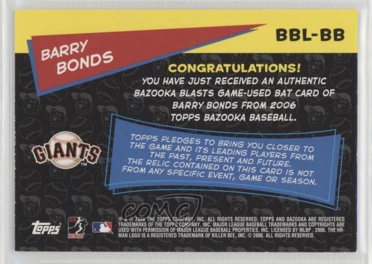 2006 Topps Bazooka Blast Bats Barry Bonds #BBL-BB | eBay