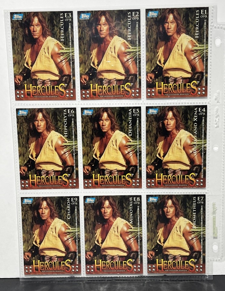 Hercules The Legendary Journeys Embossed Chase Card Set E1 Through E9 ...