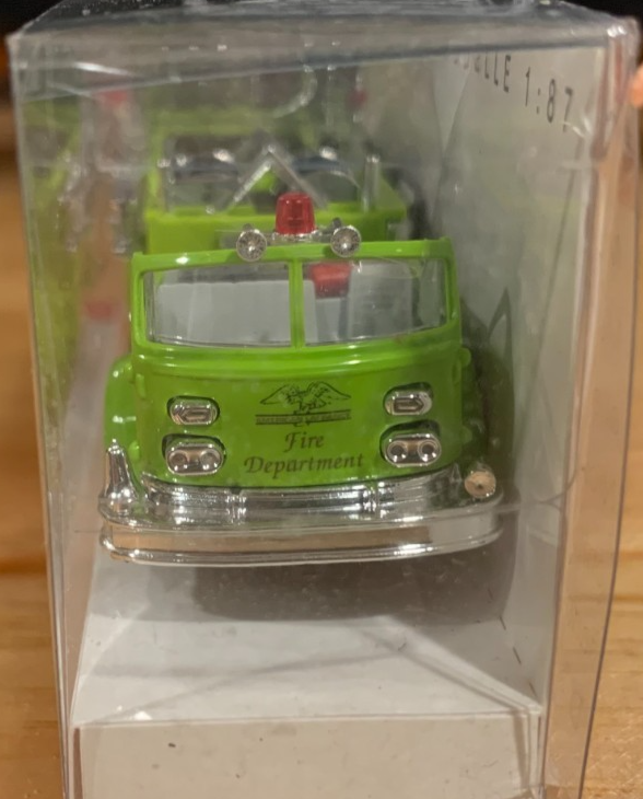 Very Rare Busch HO 1/87 LaFrance Green Pumper Fire Engine Truck #7 ...