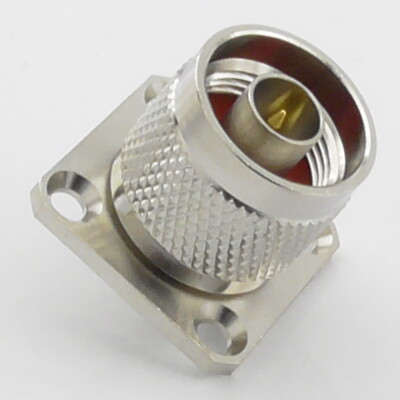 N Type Male Chassis Plug Square Panel Mount Bulkhead Four 4 Hole for N ...