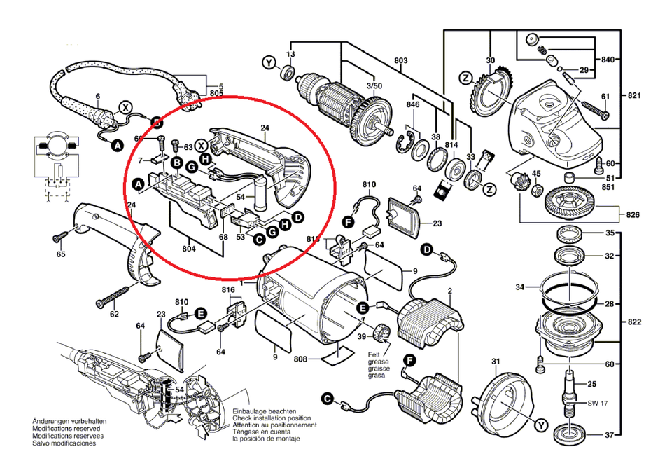 Drahtwiderstand Anlaufwiderstand Bosch Gws 20-230 Jh, Gws 21-180 Jh ...