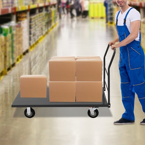 Industrial Flat Dolly Cart Heavy Duty Cart Flatbed Hand Truck 2000 lbs ...