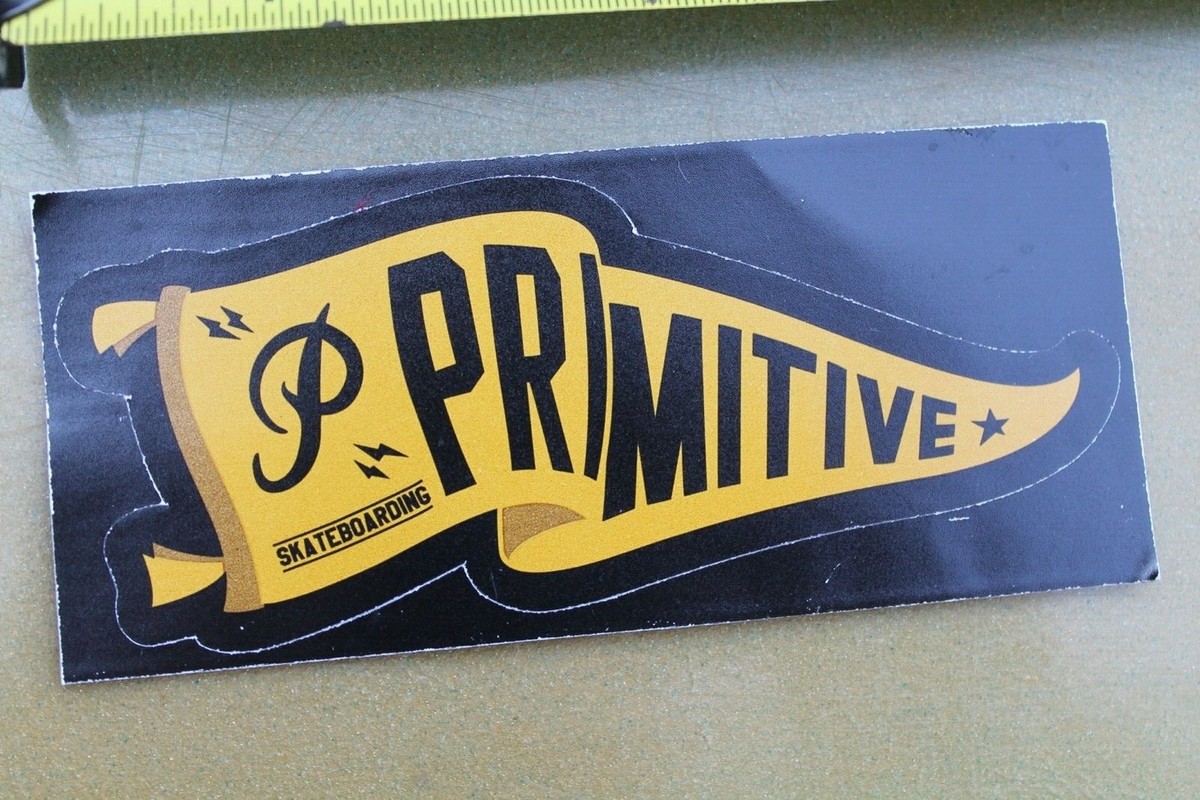 Primitive Skate Logo Primitive Skateboard Sticker P Logo Circle Blue