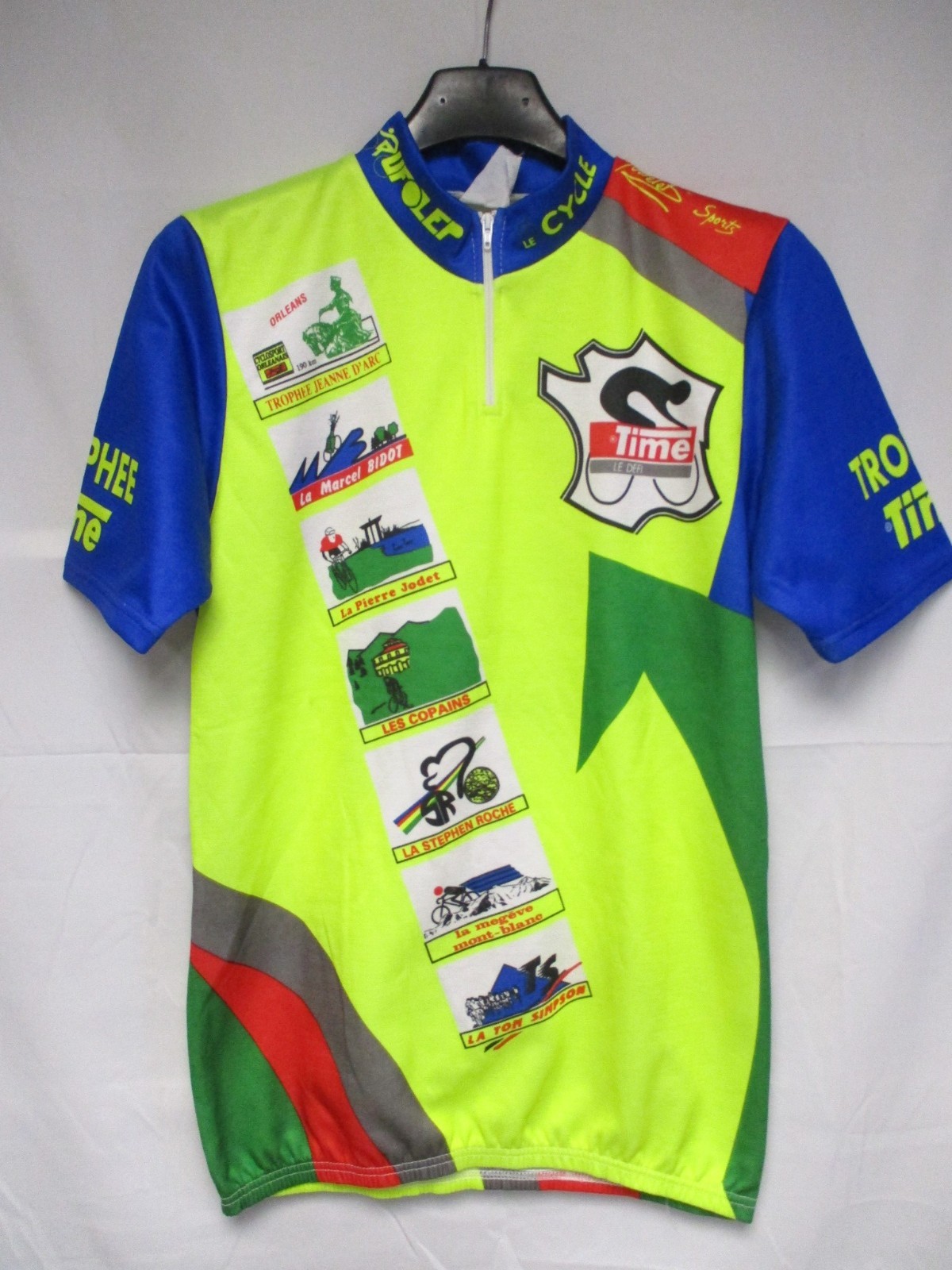 Maillot cycliste TIME le défi courses shirt Stephen ROCHE Tom SIMPSON ...