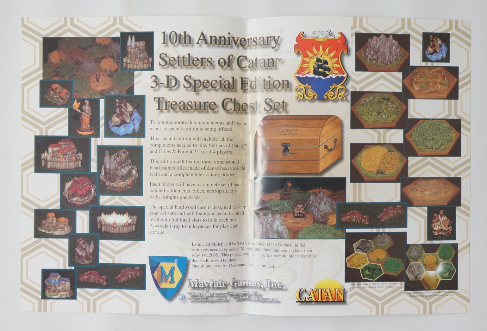 Settlers of Catan 3-D Special Edition Treasure Chest PROMOTIONAL POSTER ...