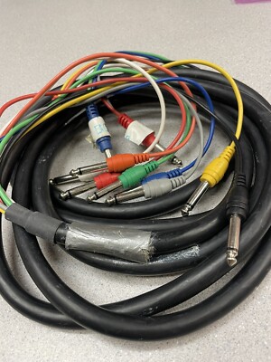 4-Channel Insert/Y Snake TRS to TS 12 ft. Black #65 | eBay