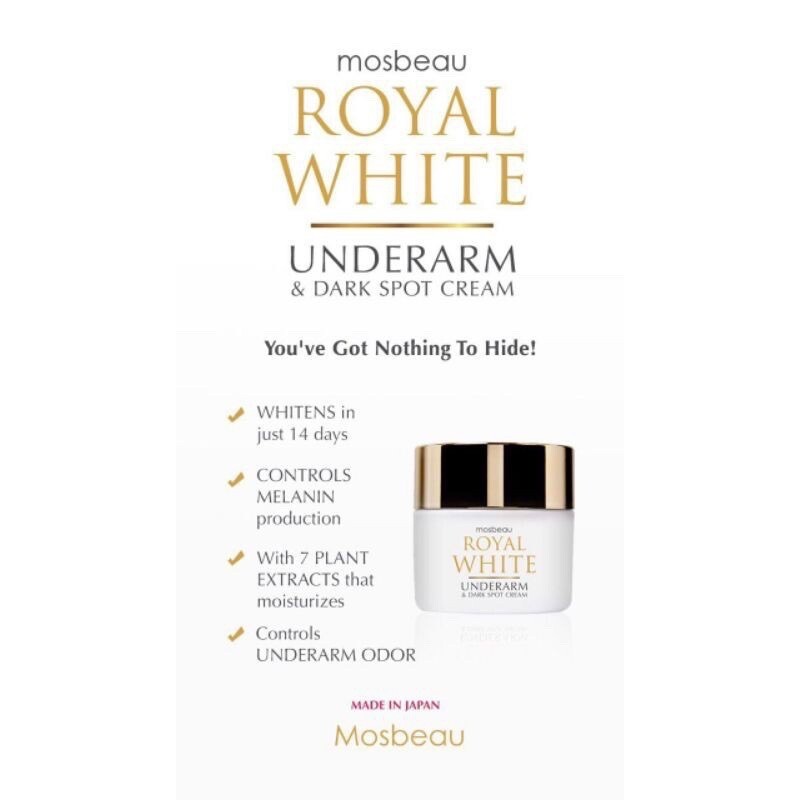 MOSBEAU Ultimate Whitening Set-Placenta White Advance,Underarm & Dark ...