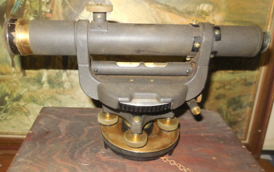 VINTAGE KEUFFER & ESSER LEVEL TRANSIT SURVEY SCOPE/ ORIGINAL WOOD BOX ...