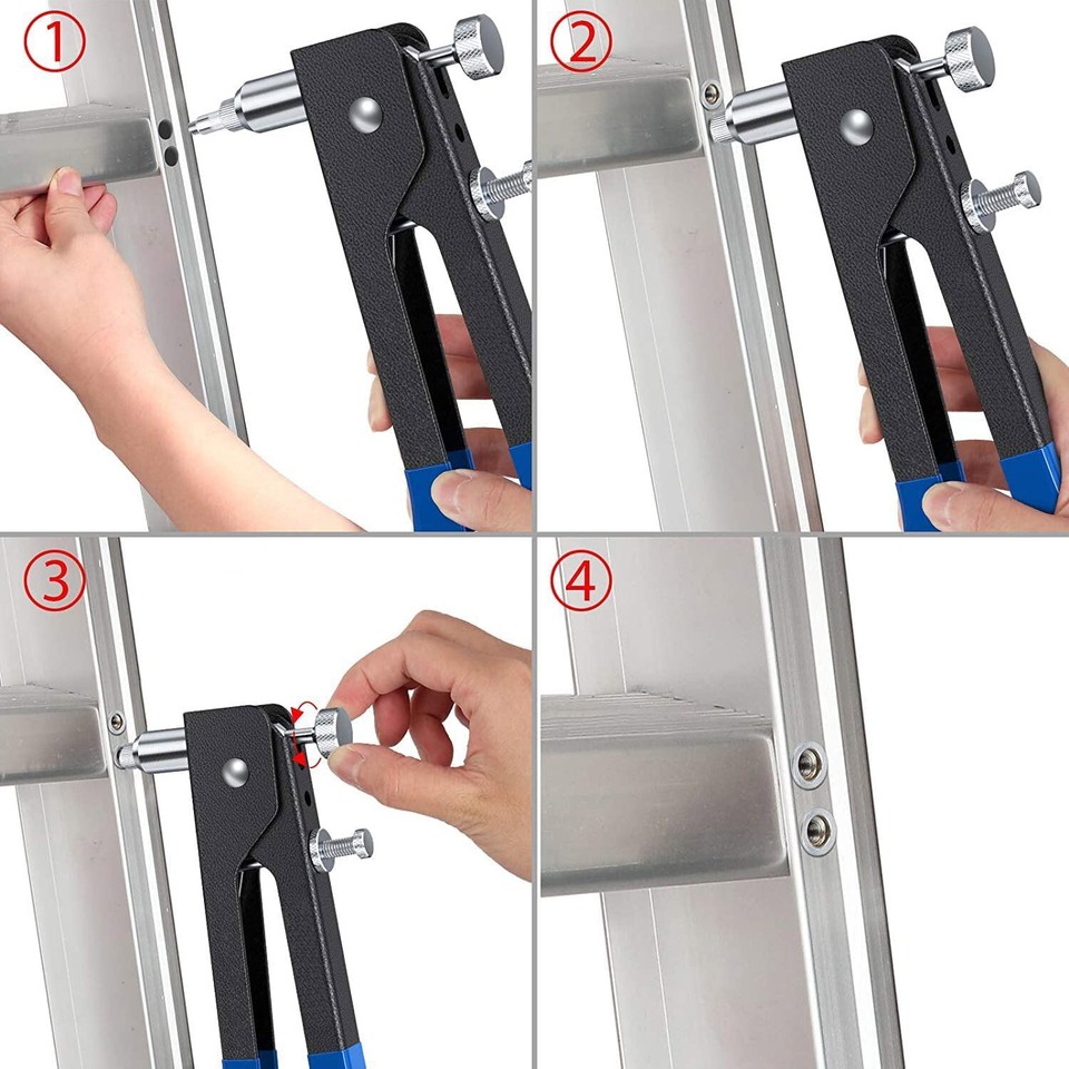 86PCS Rivet Nut Gun Kit Rivnut Setting Tools Nut Setter Tool Hand Blind ...