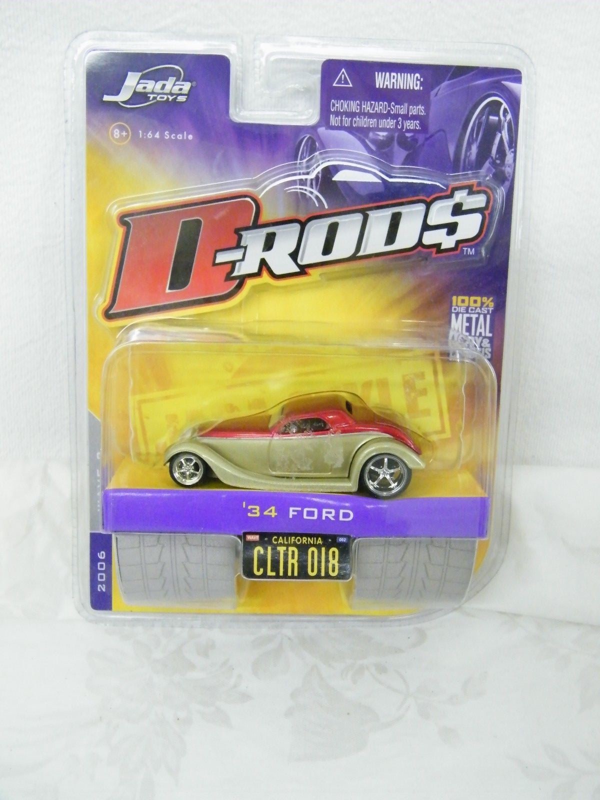Vintage Jada Toys D-Rods '34 Ford Roadster Red/Gold 1.64 Scale | eBay