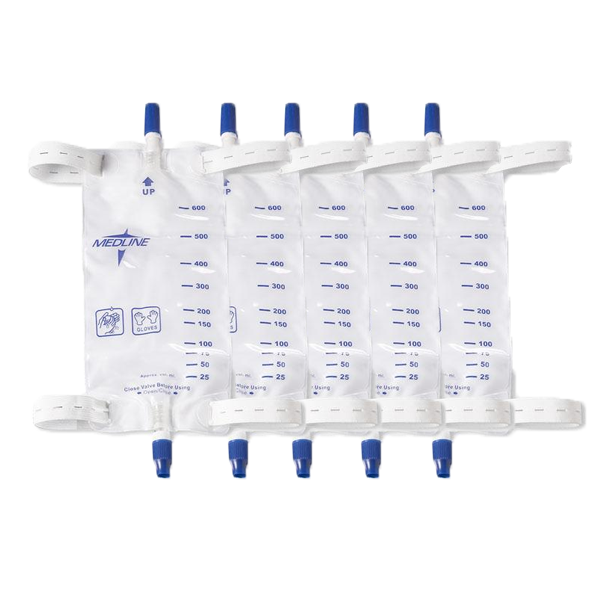 Medline Leg Bag, Comfort Strap, Slide-Tap Drainage Port 19Oz, 5 PACK | eBay