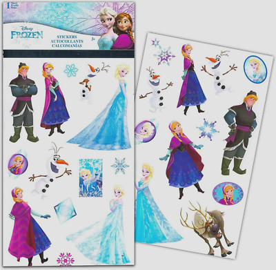 DISNEY FROZEN Elsa Anna Kristoff Olaf Sven Snow Sisters Sticker sheets ...