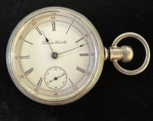 1900 Hamilton 17j, 18s, Grade 925 Open Face Side Winder Pocket Watch ...