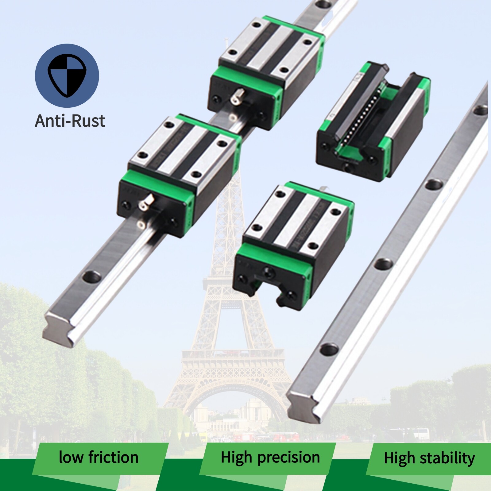 HGR15 HGR20 HGR25 2X Linear Rail Guide+4X HGH15/20/25CA Block 200 ...