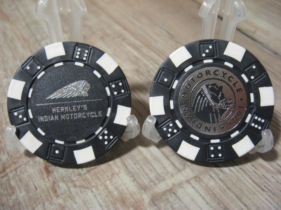Hernley's Indian Motorcycles Emblem Poker Chip - Elizabethtown, Pa ...