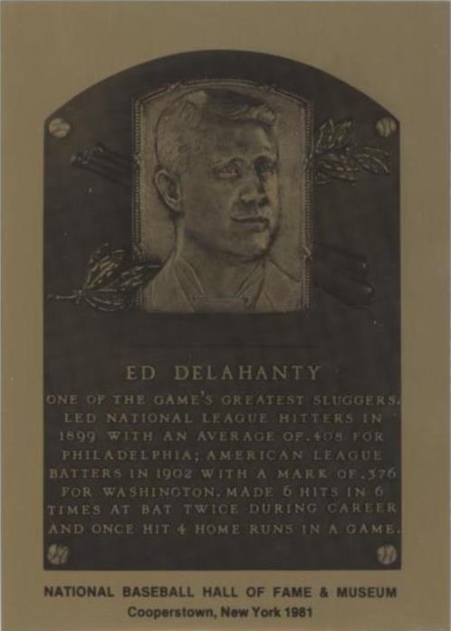 1981-89 Metallic Hall of Fame Plaques - 1981 Ed Delahanty for sale ...