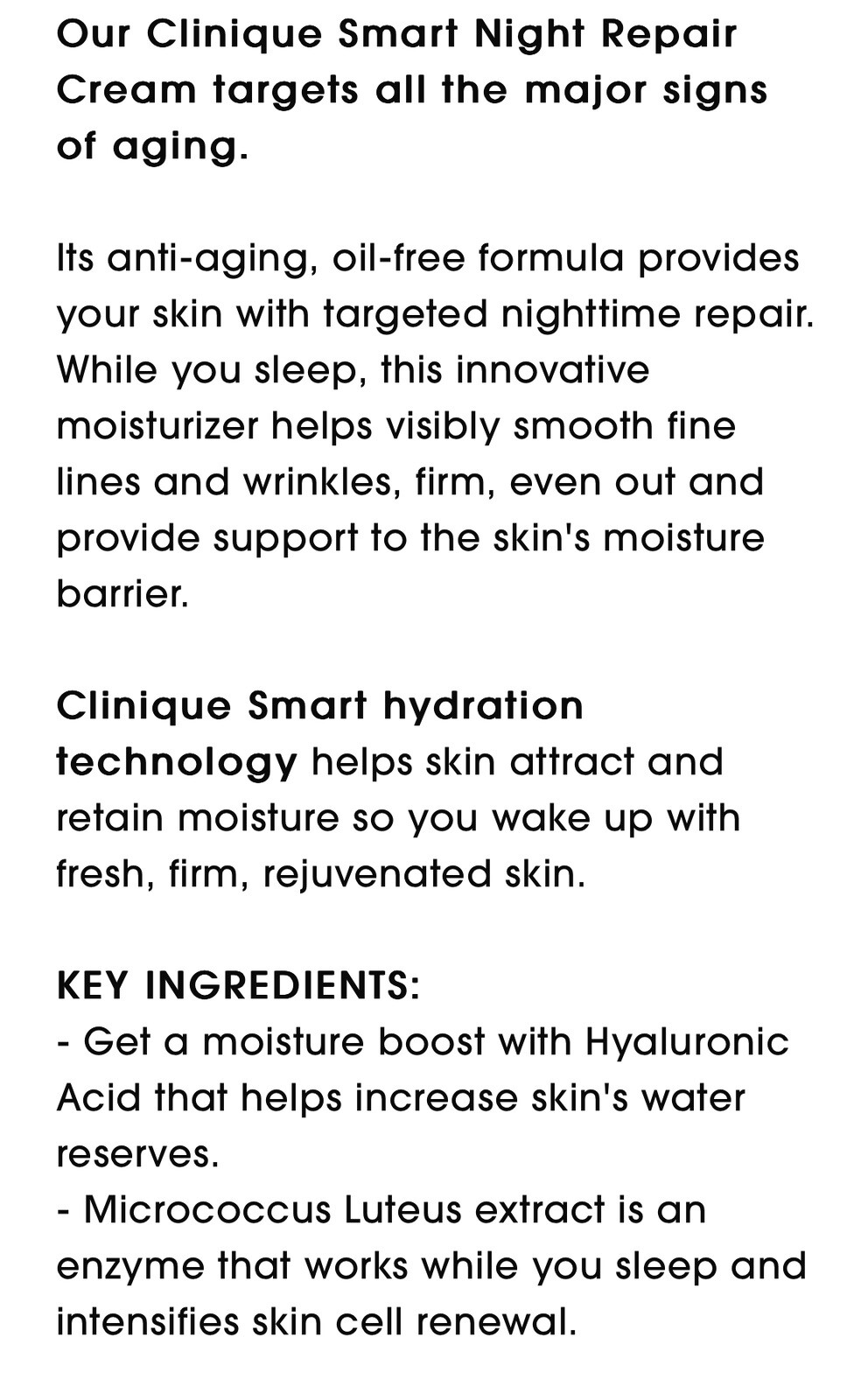CLINIQUE Smart Night Custom Repair Moisturizer Dry/Combination (3pcs ...