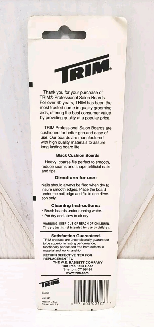 Trim Nail Files, 2 Count – Dual-Sided Board 2 (Pack of 1), Black | eBay