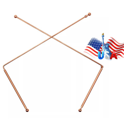 2x 99.9% Copper Dowsing rods Pure Copper Divining Rods Ghost Hunting ...
