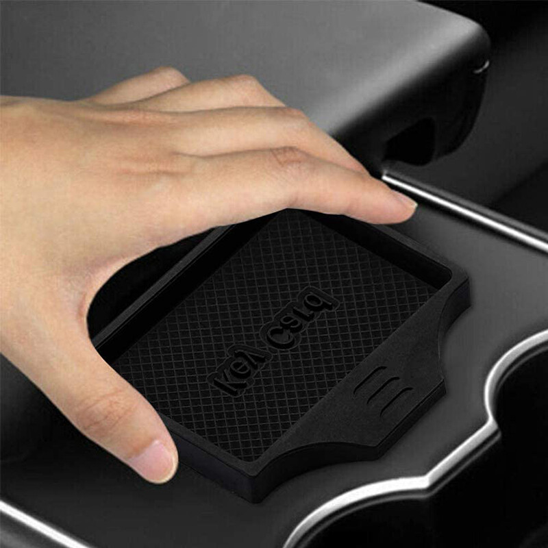 for Model 3 Y Center Console - Key Card Holder, Black Soft Silicone8946 ...